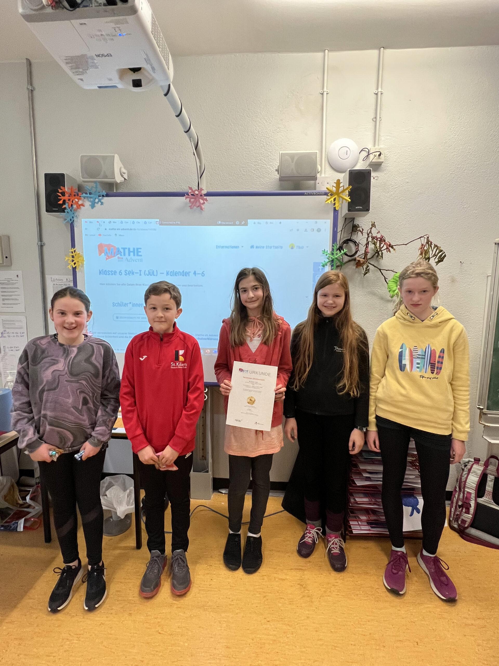 'Mathe im Advent' - Maths Competition 2022 - St. Kilian's German School ...