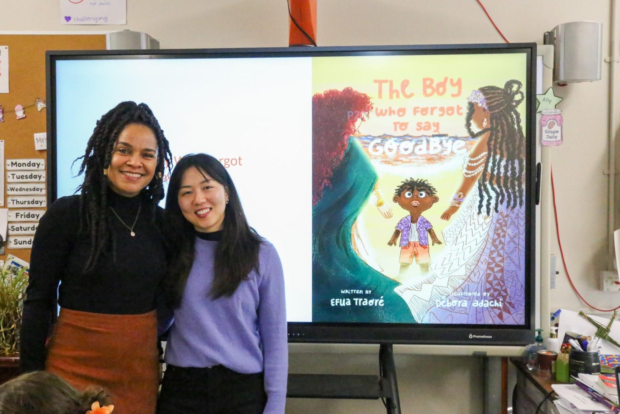 The author Efua Traore and the illustrator Debora Adachi visit St ...